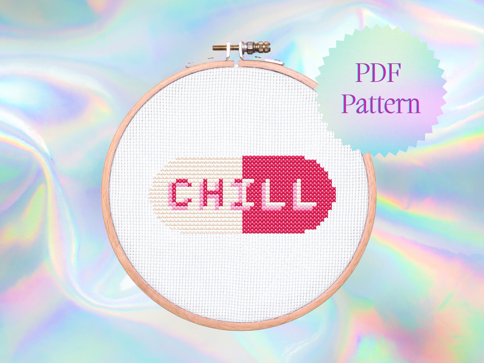 Chill Pill Cross Stitch Pattern: Modern Funny Design (instant Download ...