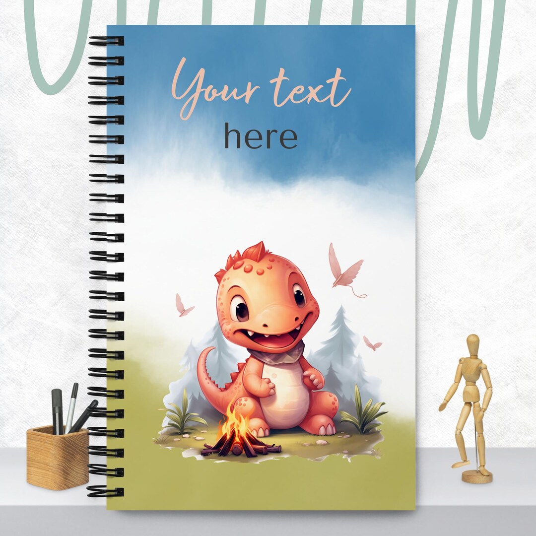 Dino "camper" Spiral Notepad - Etsy