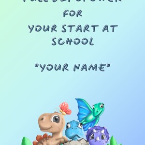 Spiral Notepad "full Dino Power for Your Start at School - With Name ...