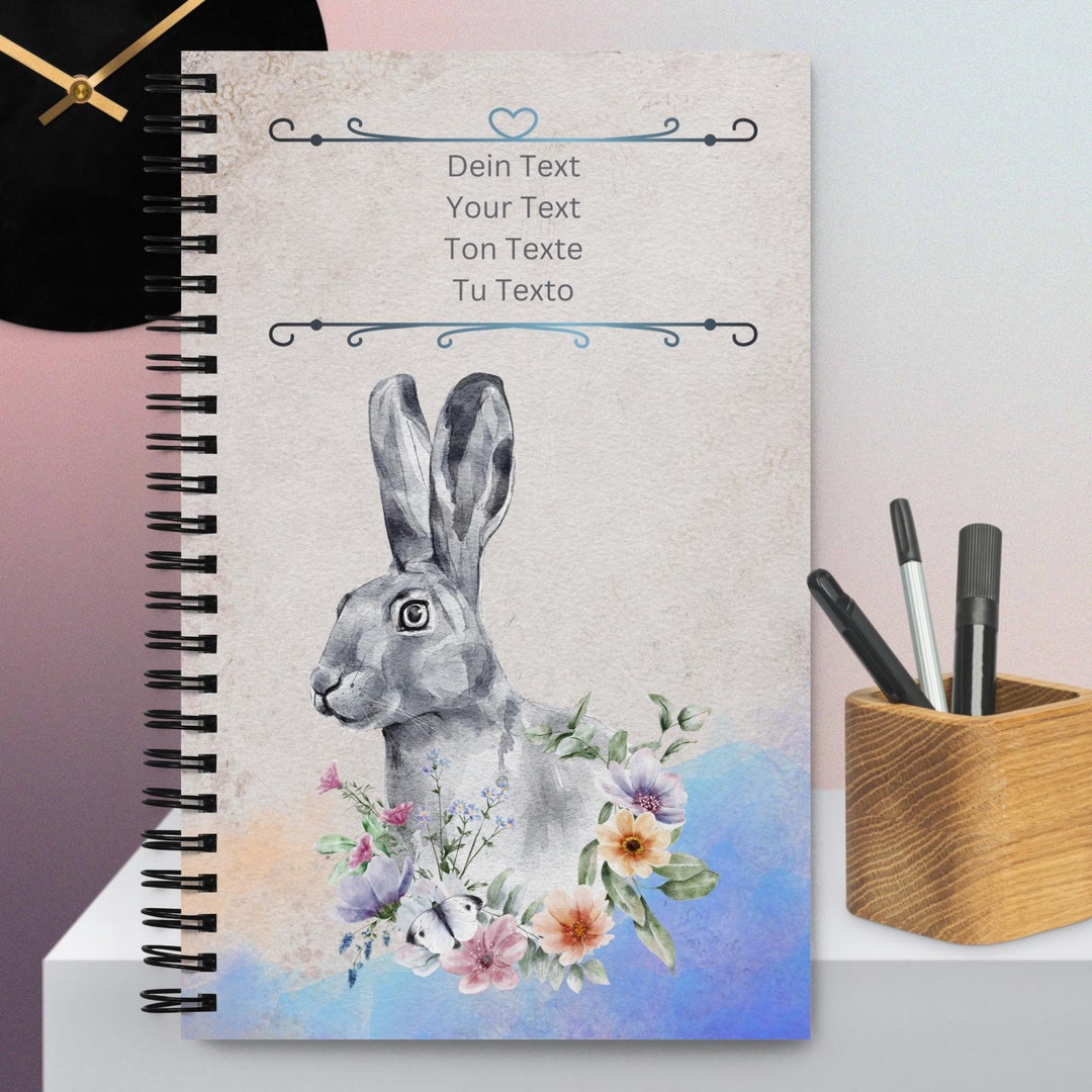 Spiral Notebook Rabbit - Etsy