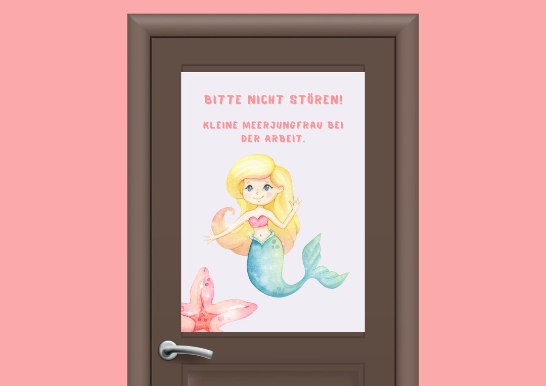 Do Not Disturb Little Mermaid at Work - Etsy UK