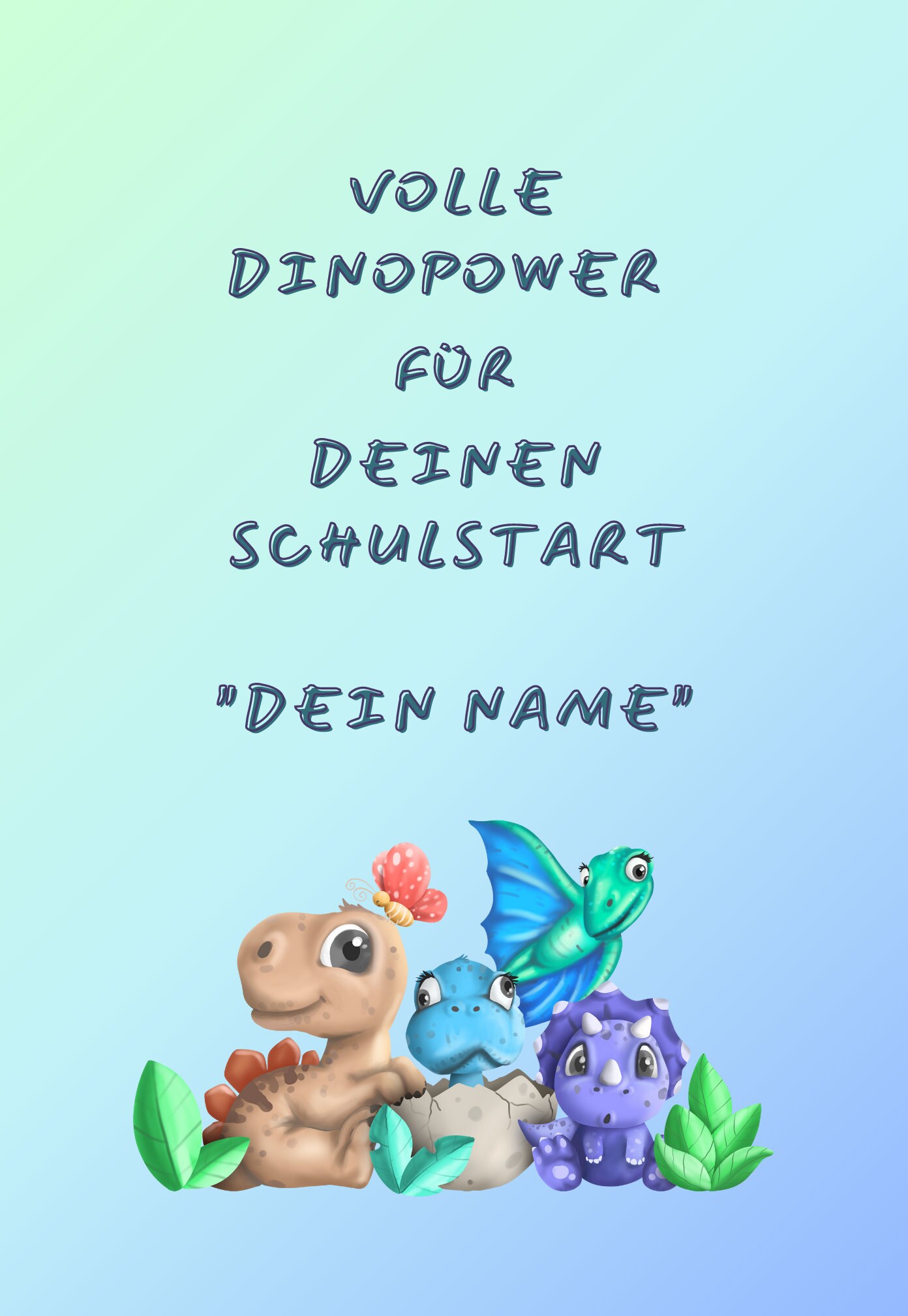 Spiral Notepad "full Dino Power for Your Start at School - With Name ...