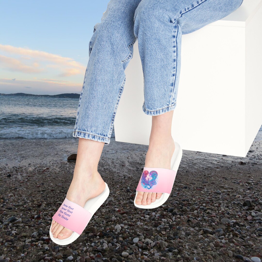 PU Sandals "mermaid and Merman in Love", Personalised With Individual ...