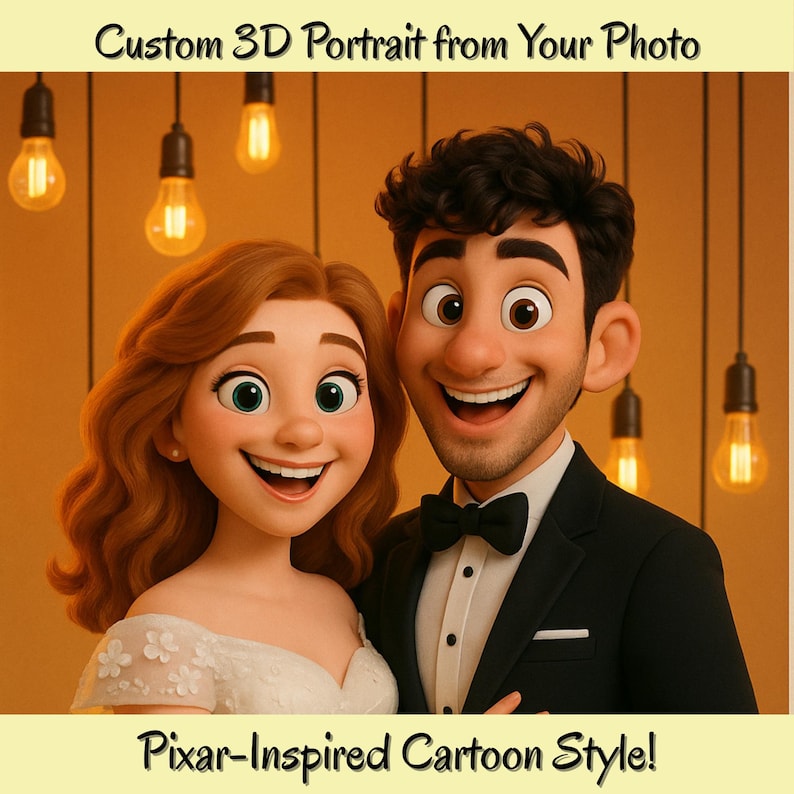 Personalized 3D Cartoon Portrait – Custom "pixar-inspired" Family ...