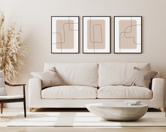 Printable Gallery Set of 3 Abstract Home Decor Art Prints - Etsy