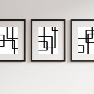 Printable Gallery Set of 3 Abstract Home Decor Art Prints - Etsy