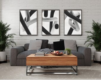 Printable Gallery Set of 3 Abstract Home Decor Art Prints - Etsy