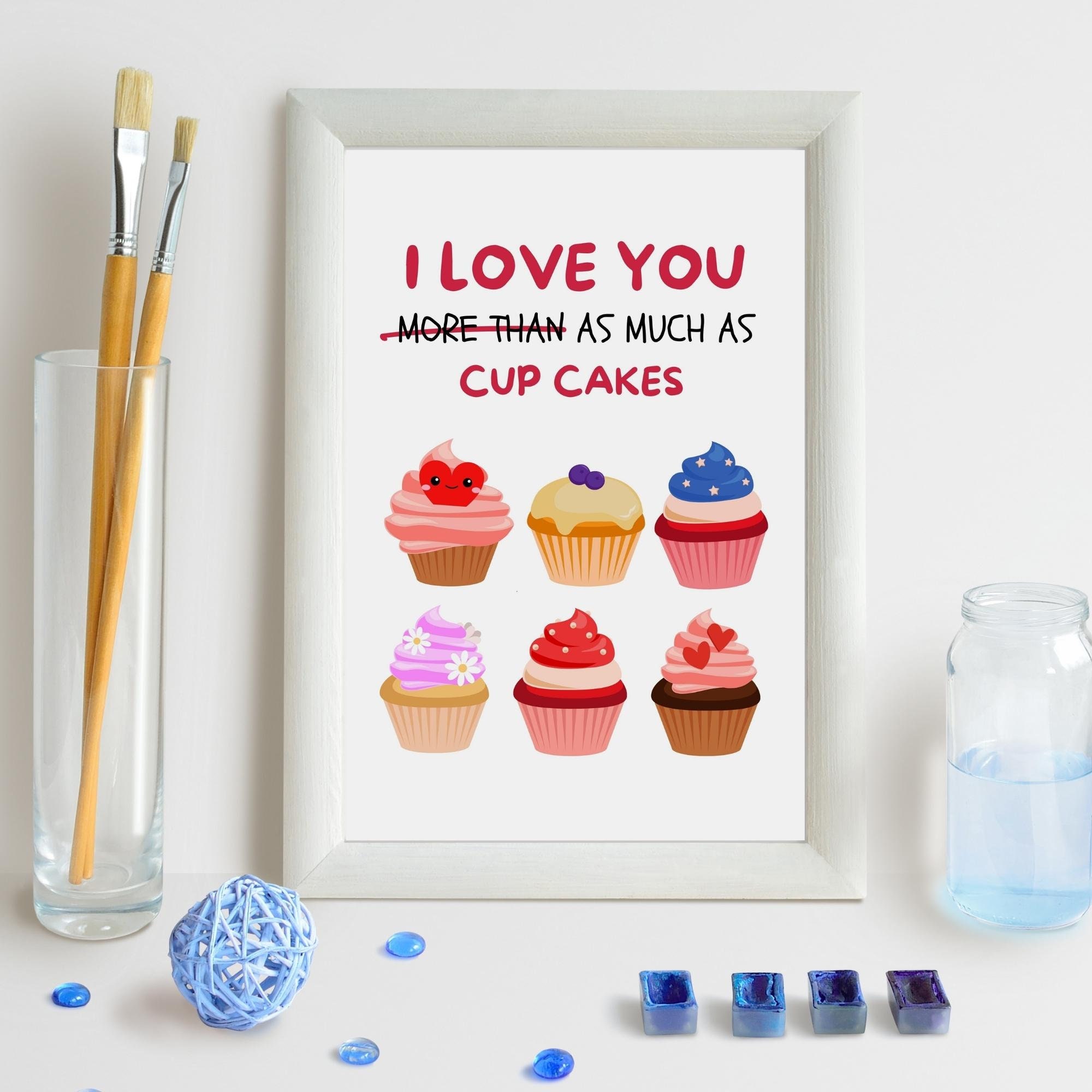 Cupcakes Wall Art, Cupcake Poster, Fun Cup Cakes Poster, Nursery Art ...
