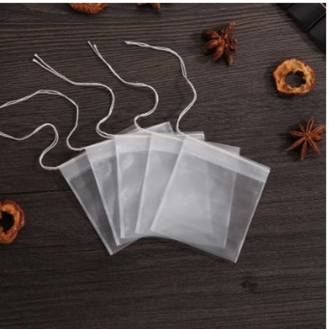 50 Pcs Transparent Nylon Teabags Empty Tea Bags Disposable Nylon Tea ...