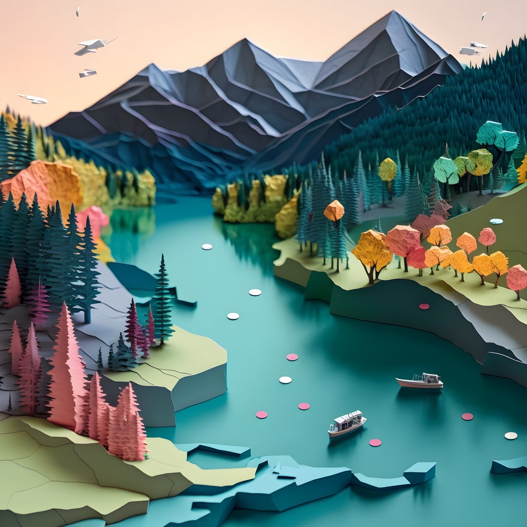 Paper Landscapes - Etsy