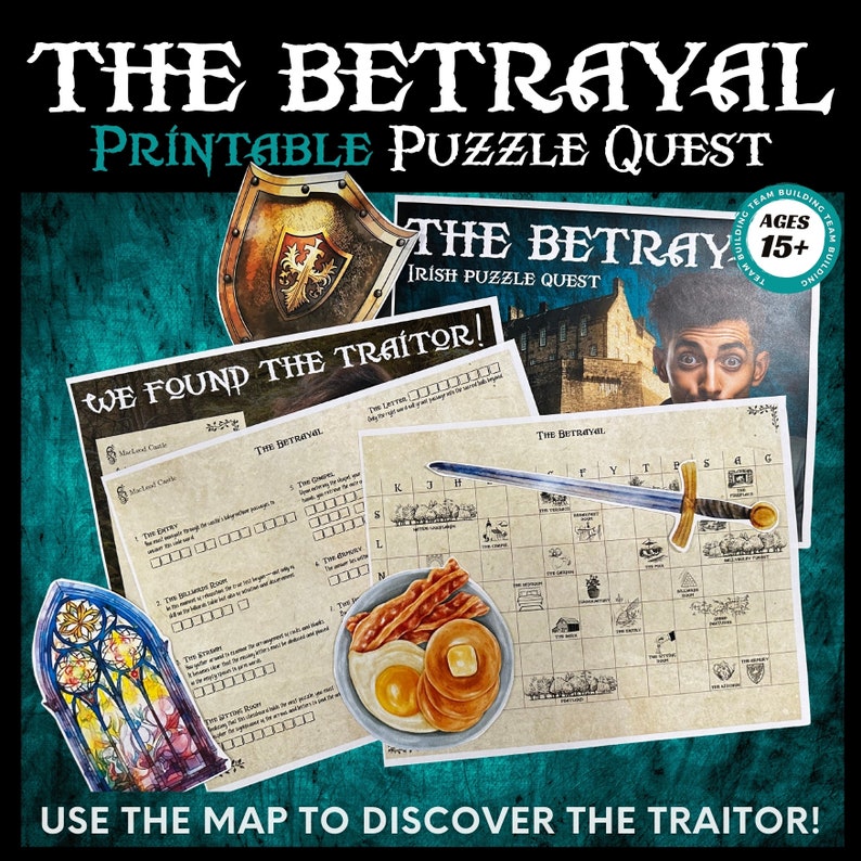 The Betrayal Escape, Team-building DIY Printable Immersive Puzzle ...