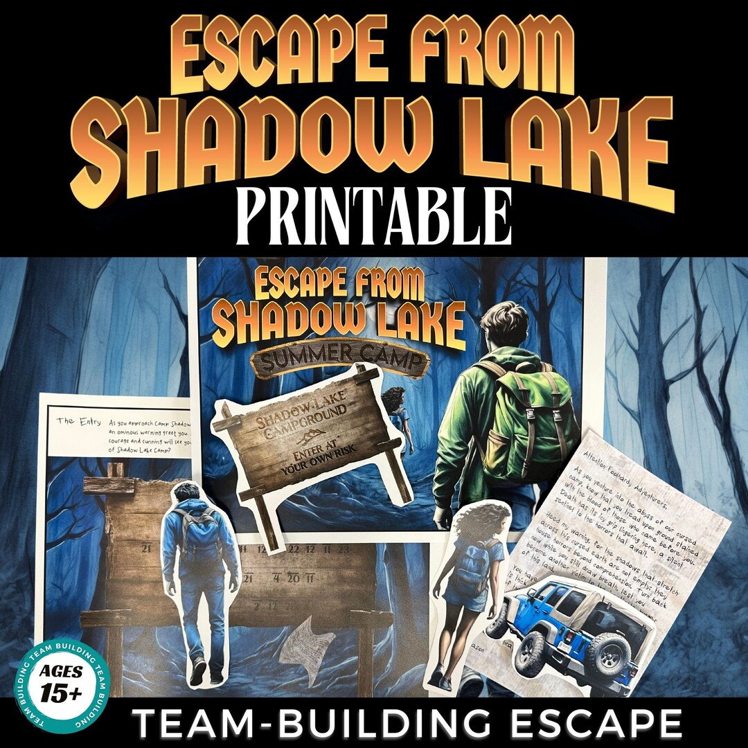 PRINTABLE Halloween Team-building Escape Shadow Lake Camp, Printable ...