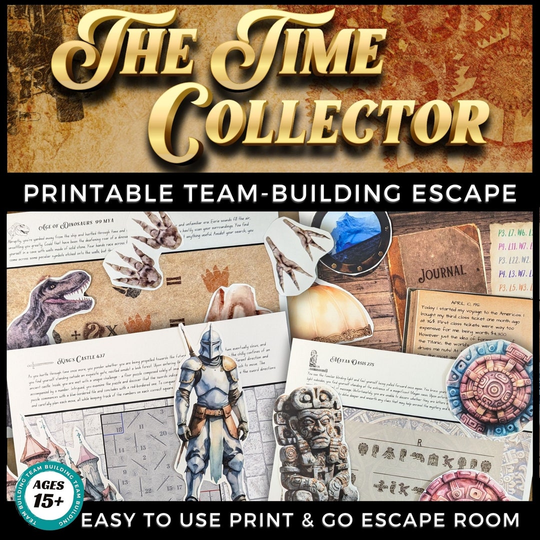 Time Travel Escape Room: the Time Collector, Family Game Night (PDF) - Etsy