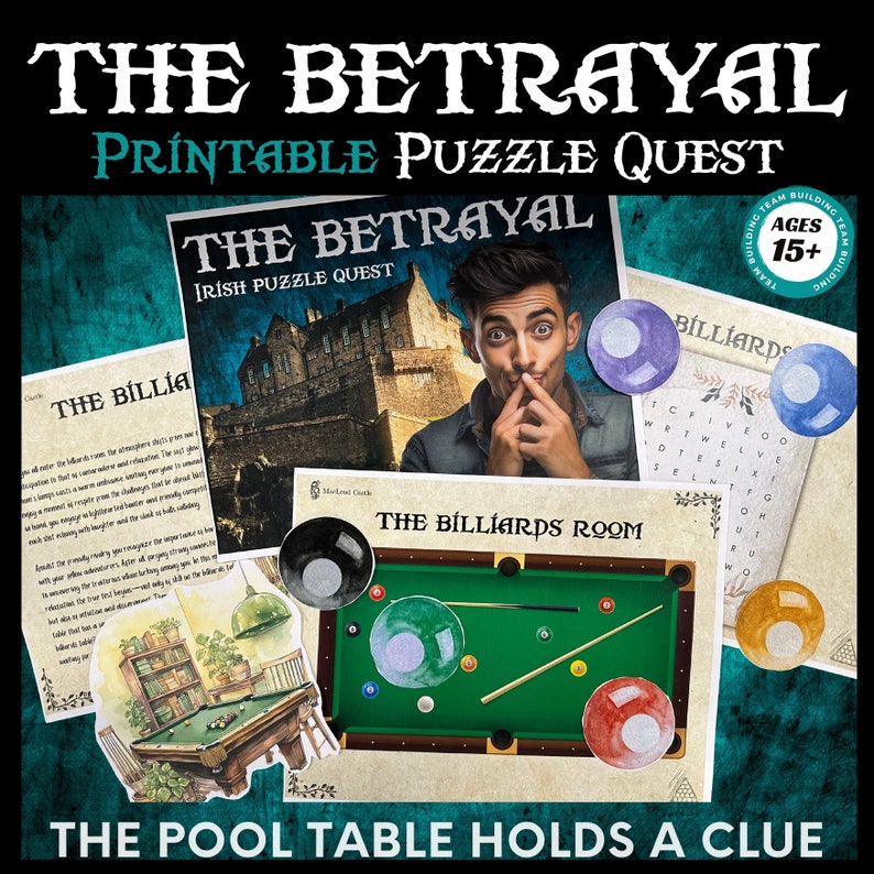 The Betrayal Escape, Team-building DIY Printable Immersive Puzzle ...