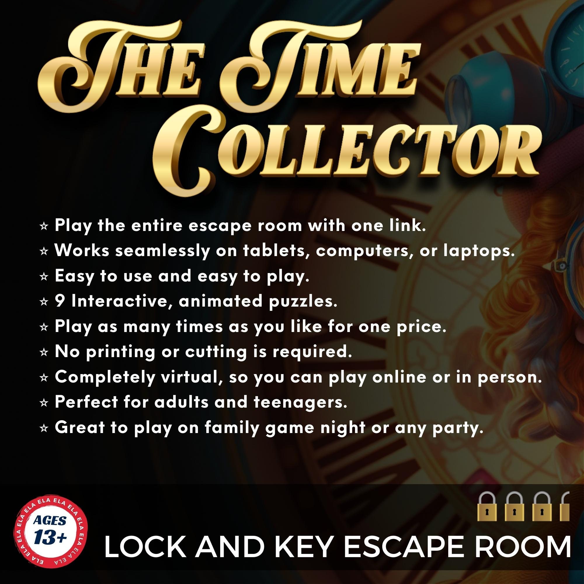 The Time Collector Virtual Escape Room: Family Team-building Game - Etsy