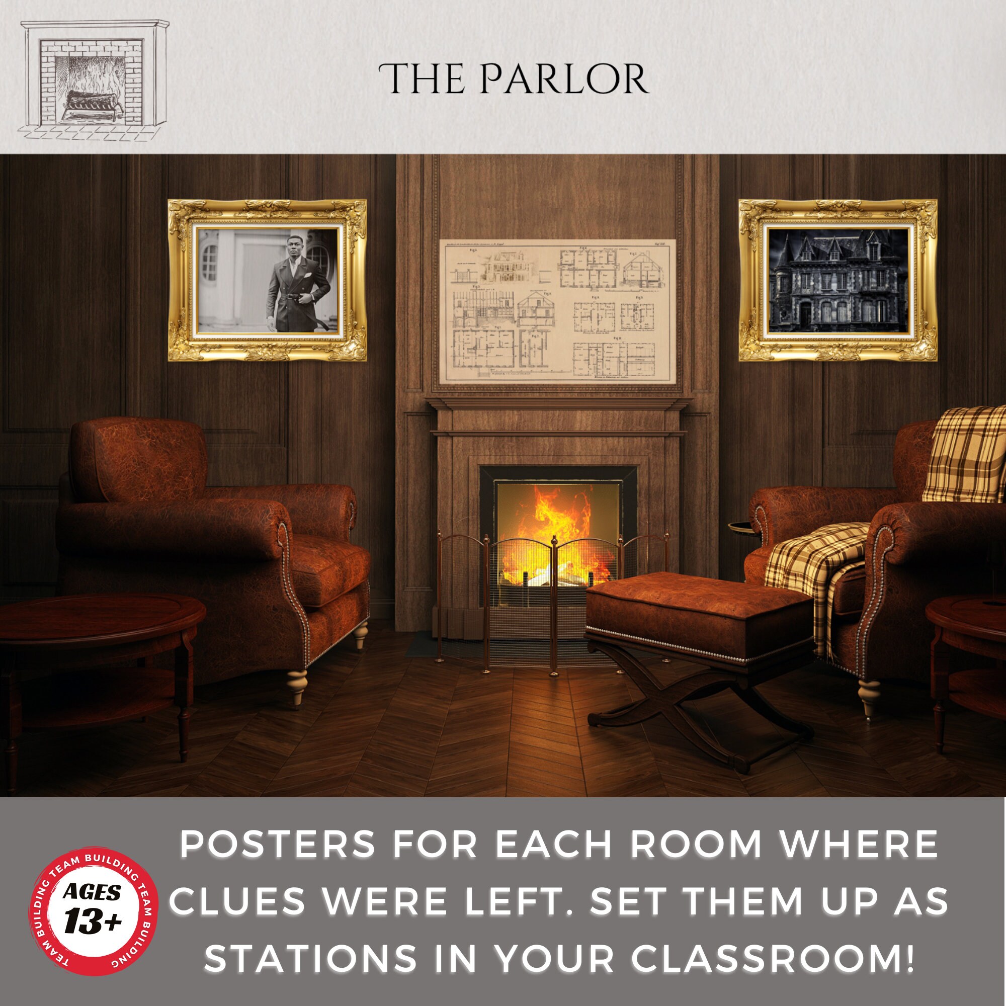 Murder at Madgrove Manor Printable Escape Room, Murder Mystery Escape ...