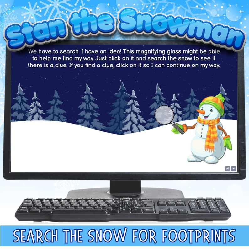 Snowman Christmas Kids Virtual Escape Room, Christmas Online Game ...