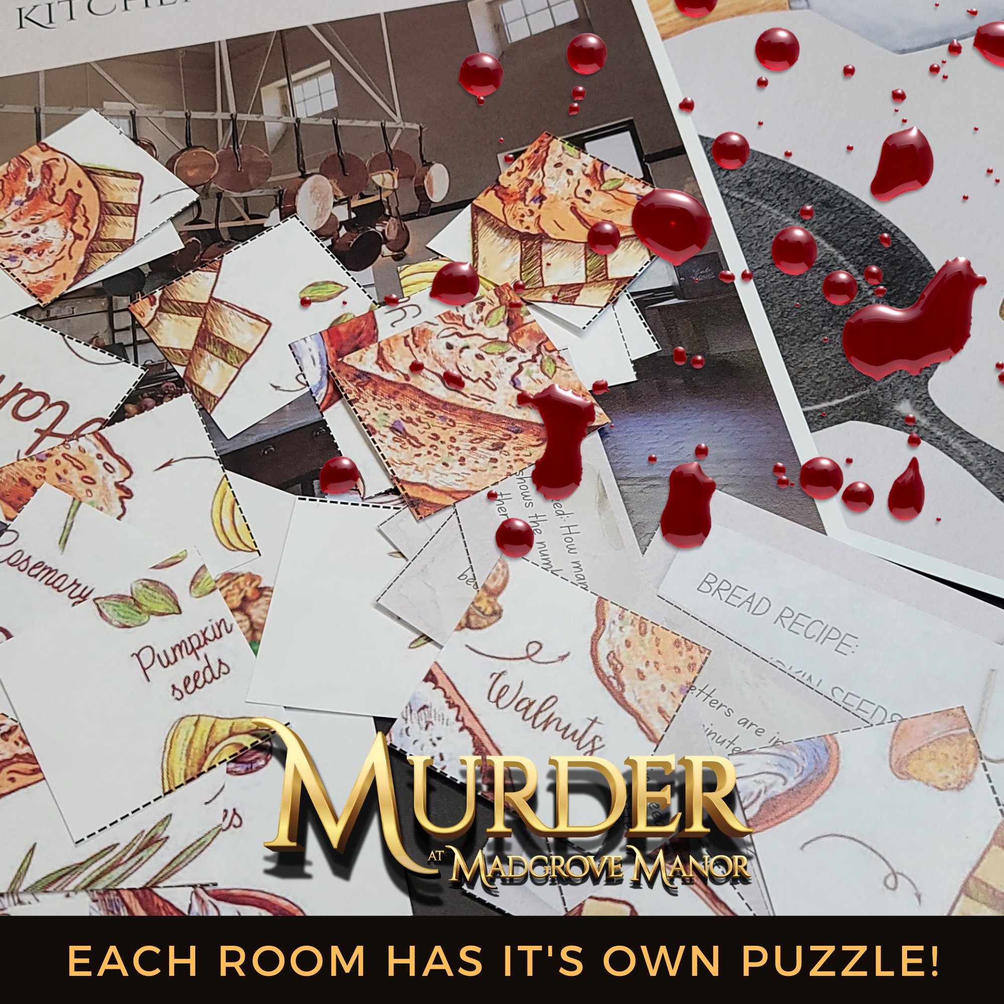Murder at Madgrove Manor Printable Escape Room, Murder Mystery Escape ...