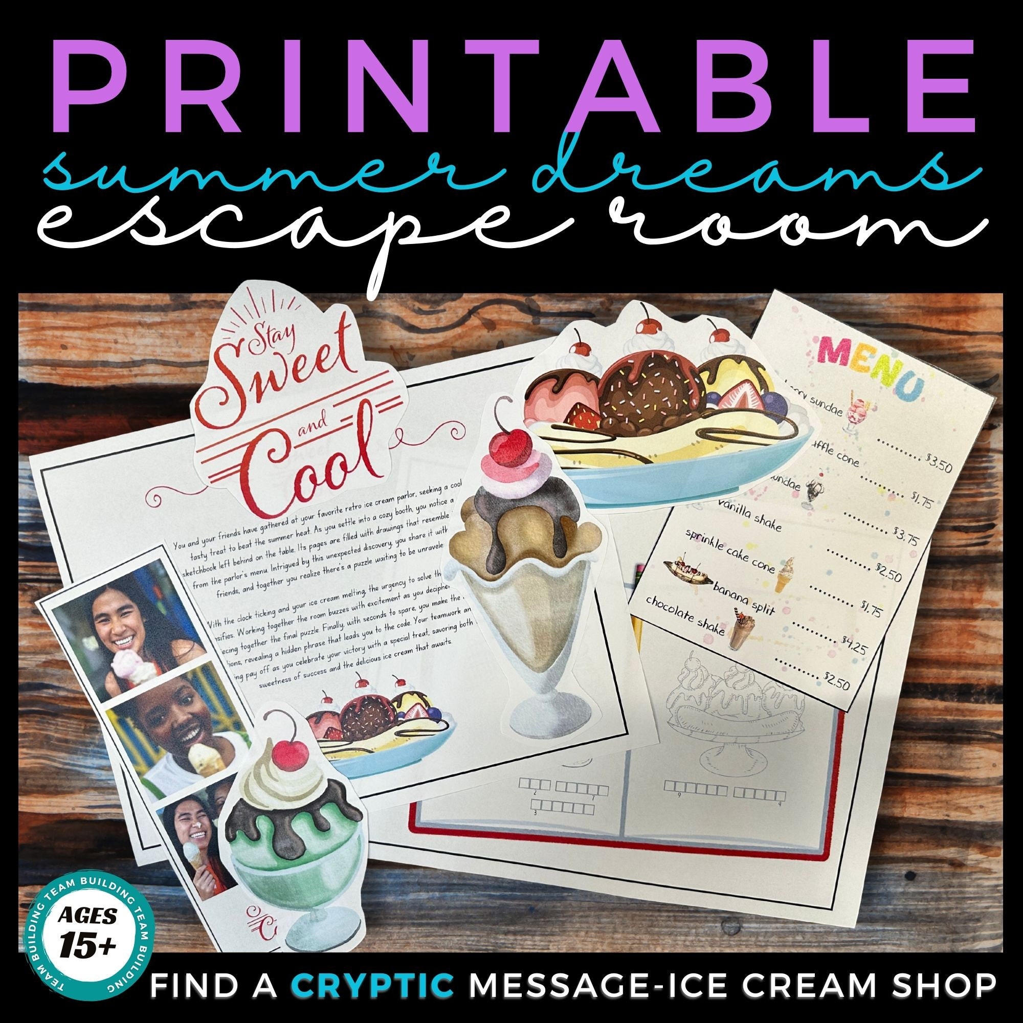 DIY PRINTABLE Summer Time Escape Room, Summertime Escape, Summer Dreams ...