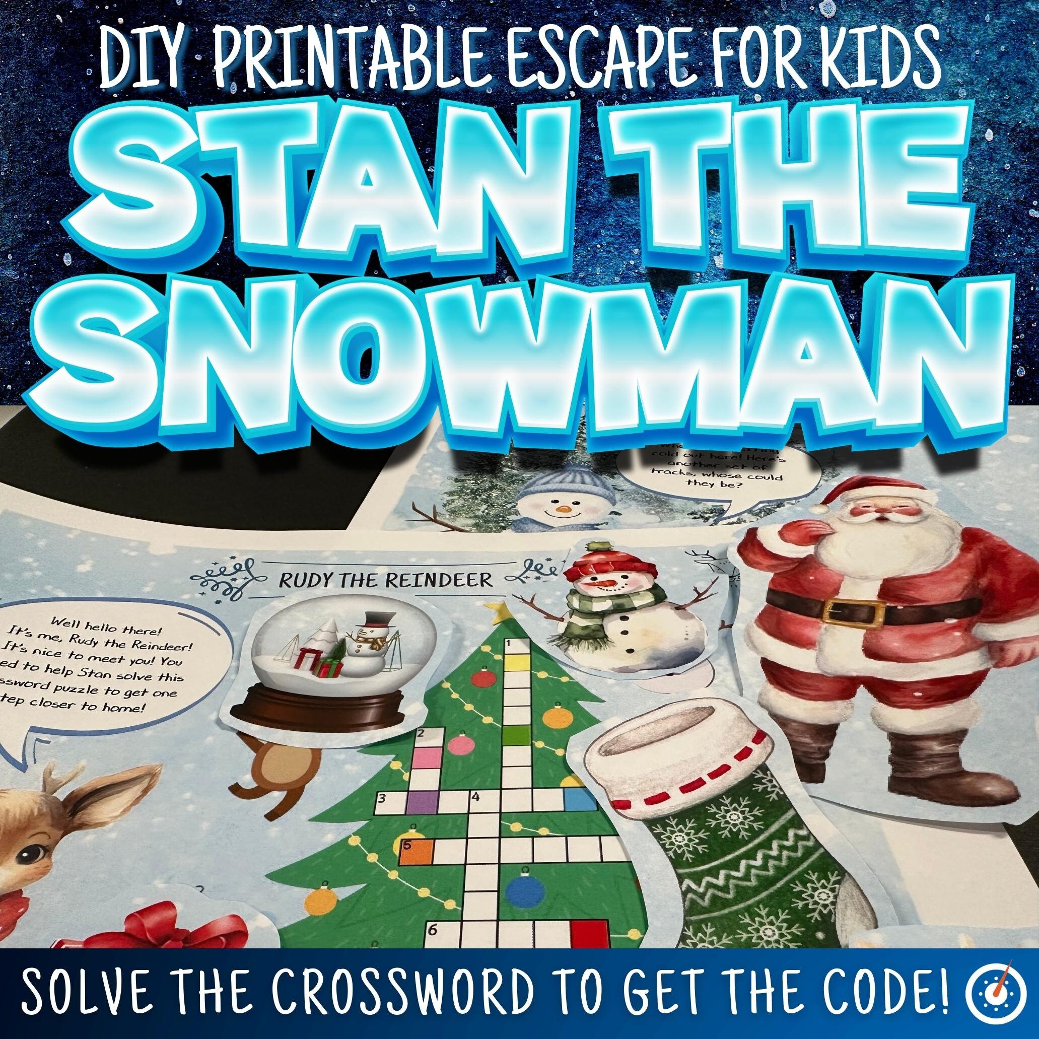 DIY Printable Escape Room for Kids Winter Theme, Printable Christmas ...