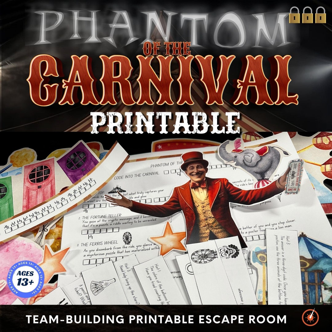Phantom Carnival Escape Room: Printable Team-building Game (DIY Kit) - Etsy