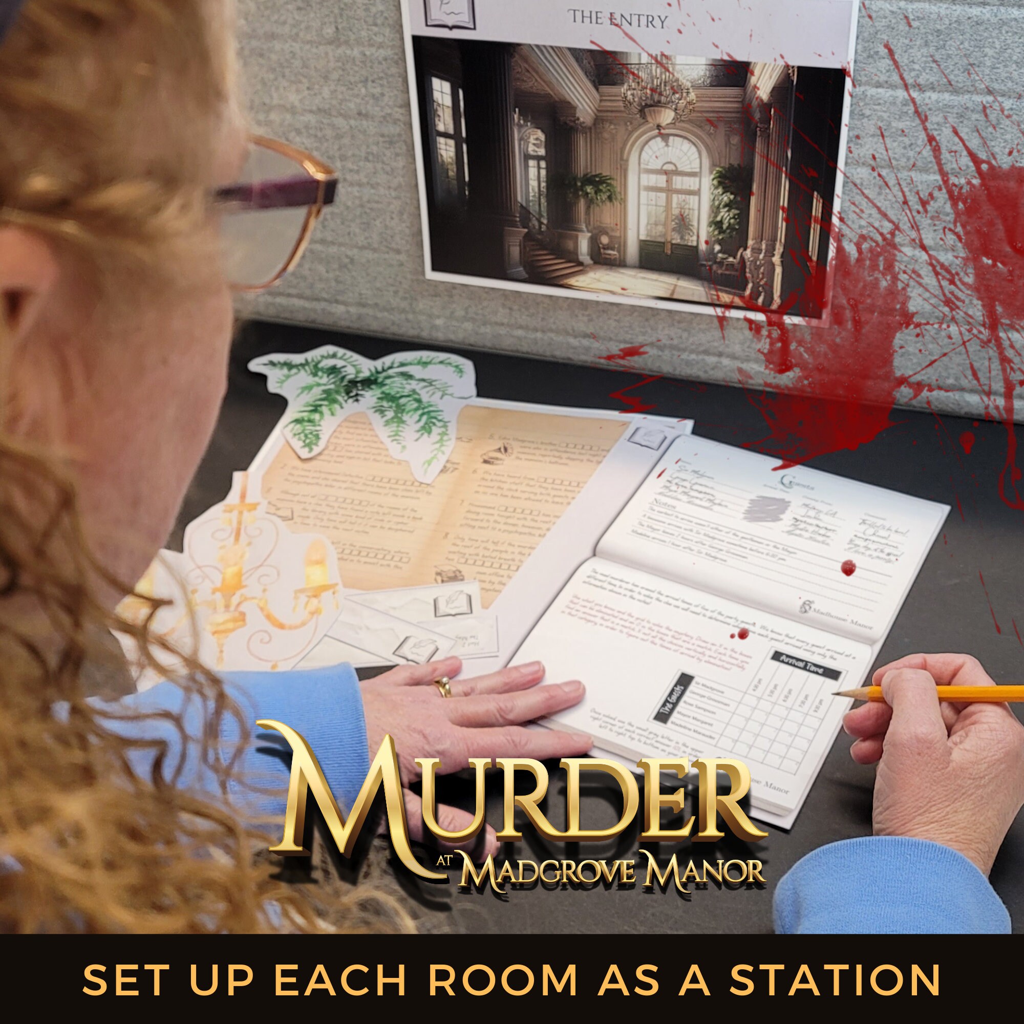 Murder at Madgrove Manor Printable Escape Room, Murder Mystery Escape ...