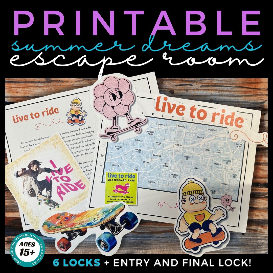 DIY PRINTABLE Summer Time Escape Room, Summertime Escape, Summer Dreams ...