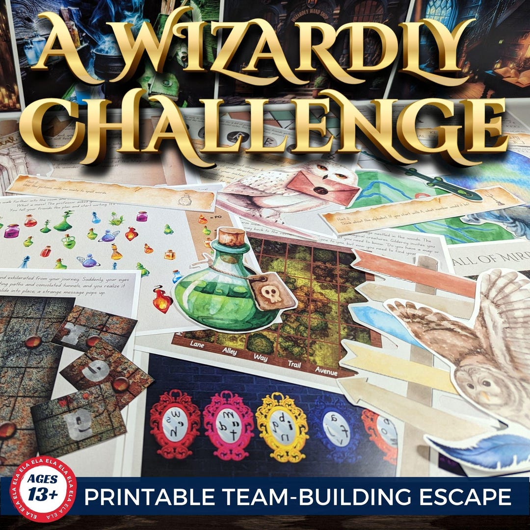 Magical School Escape Room Kit: Wizard Challenge, Printable Adventure ...