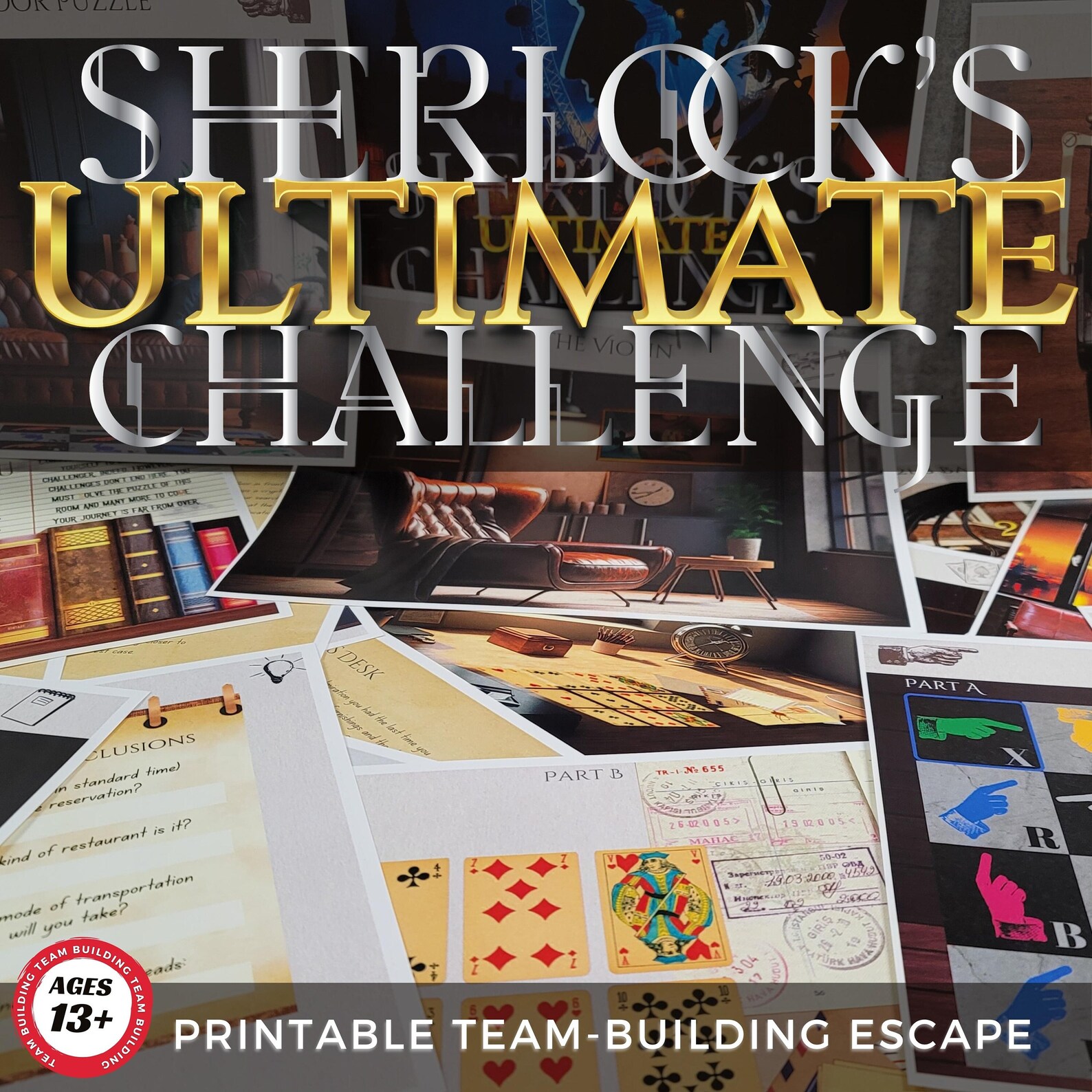 Printable Ultimate Sherlock's Challenge Escape, Sherlock Escape, Team ...