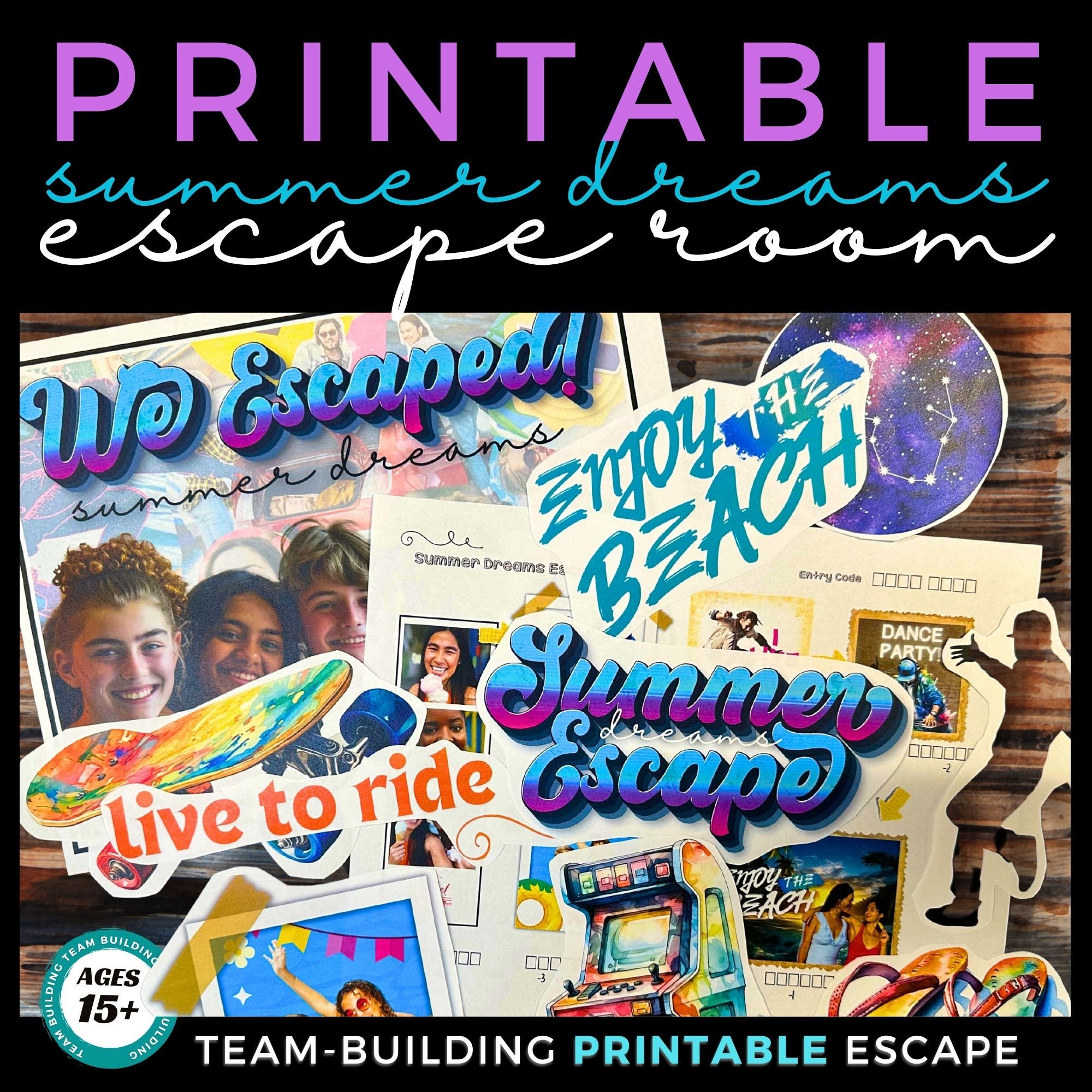 DIY PRINTABLE Summer Time Escape Room, Summertime Escape, Summer Dreams ...