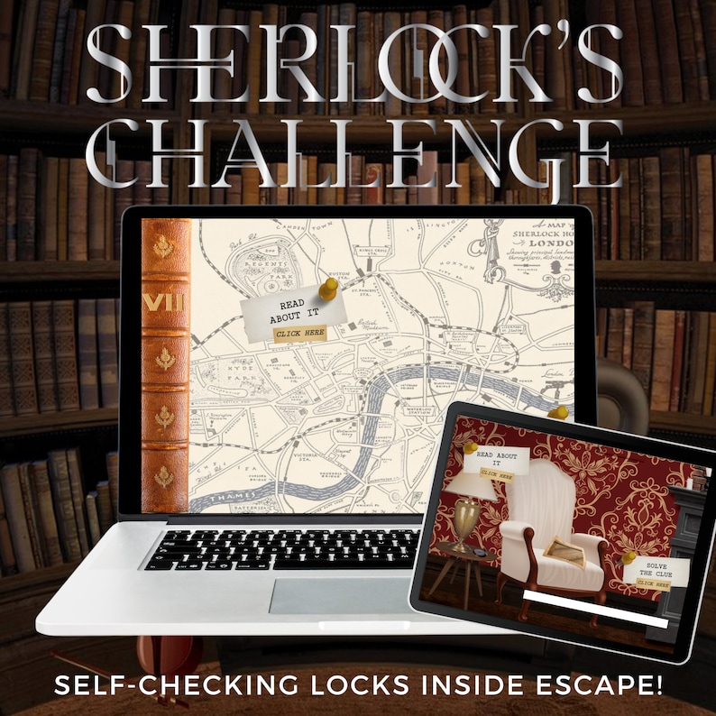 Sherlock's Challenge Virtual Escape Room: Family Mystery Game (digital ...