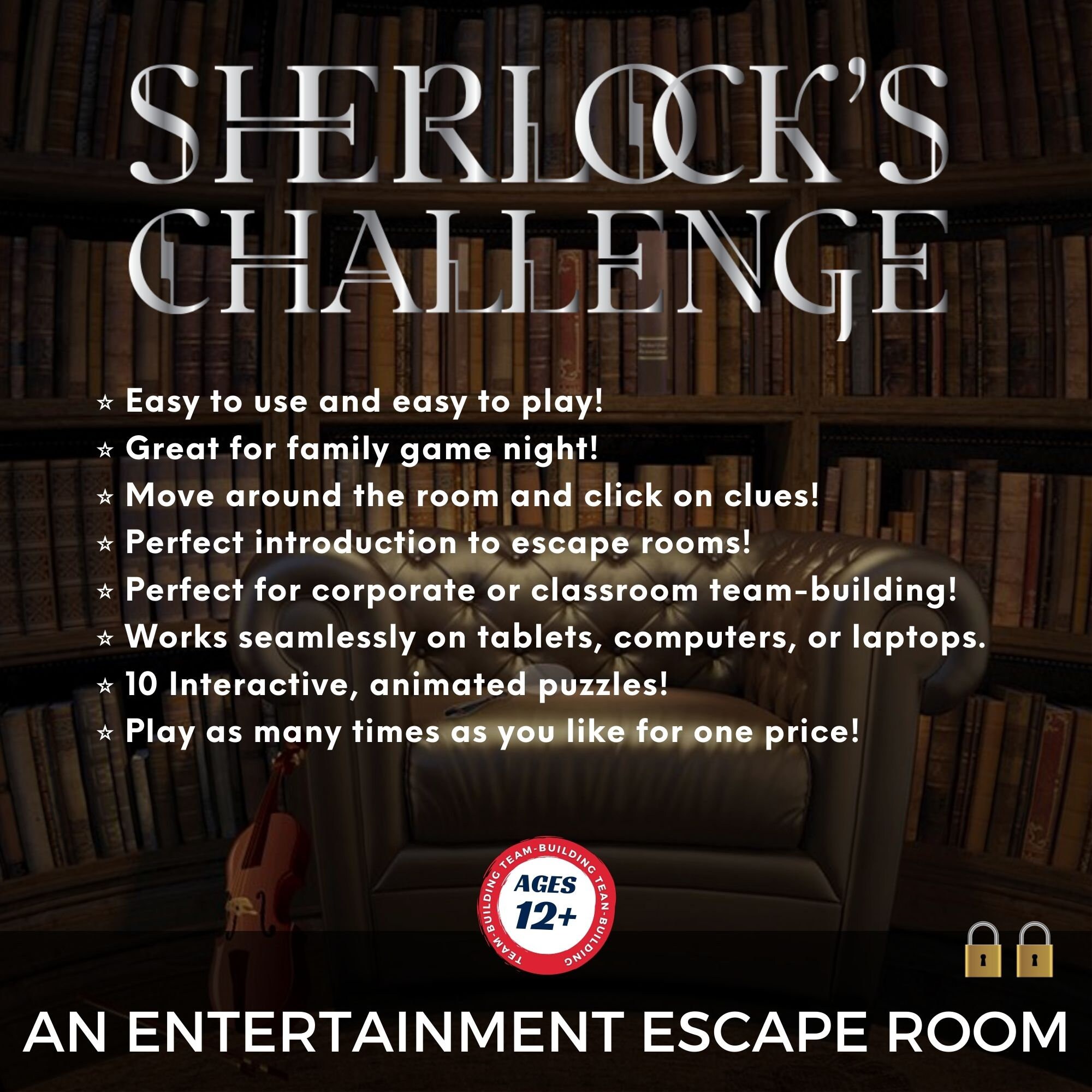 Sherlock's Challenge Virtual Escape Room CSI Digital - Etsy