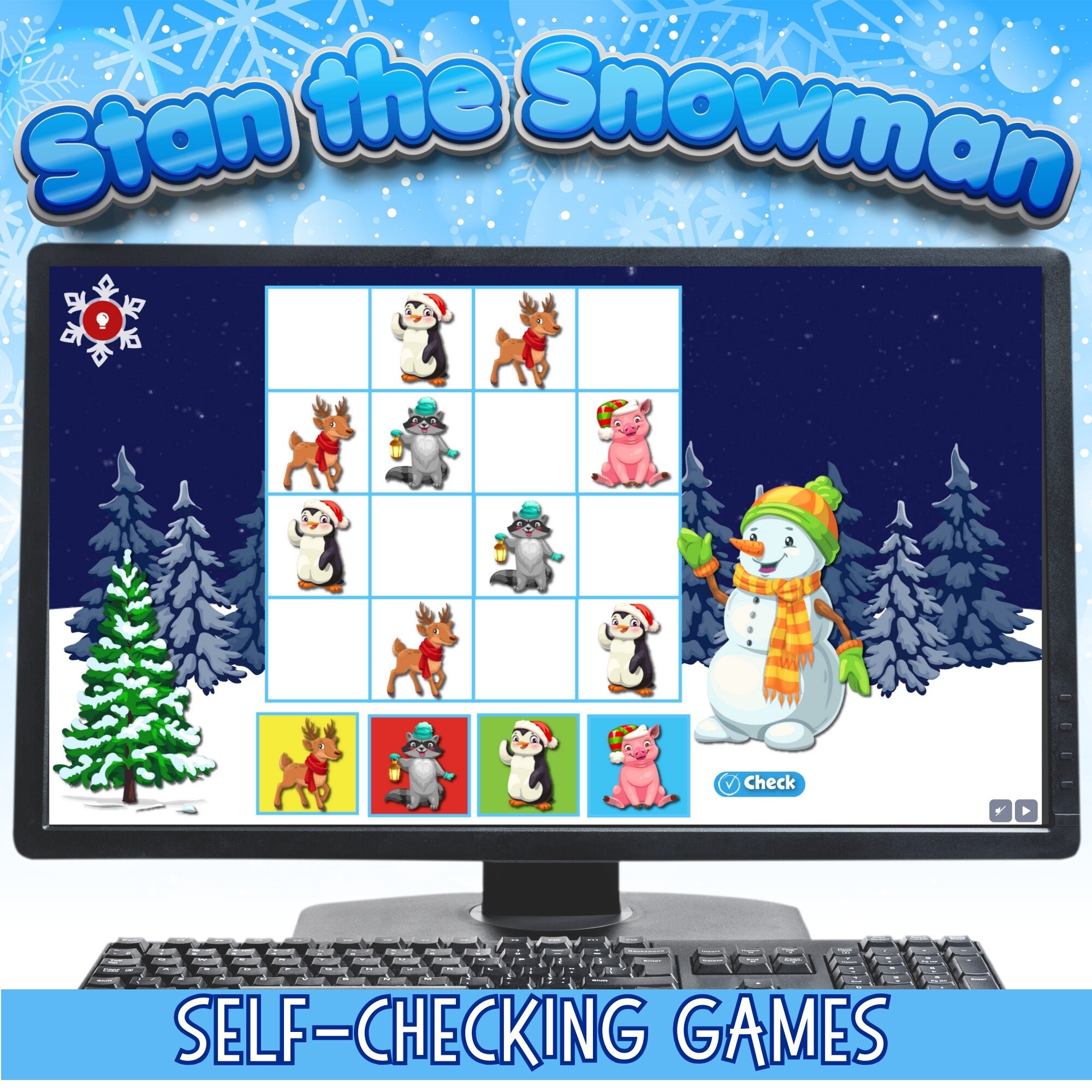 Snowman Christmas Kids Virtual Escape Room, Christmas Online Game ...