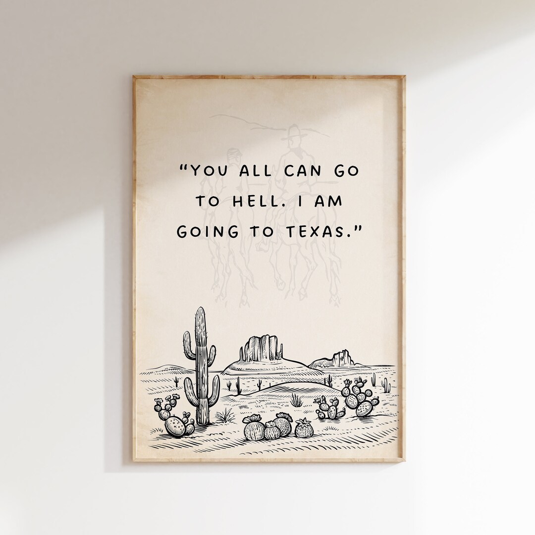 Cowboy Quotes Print, Printable Western Wall Art - Etsy