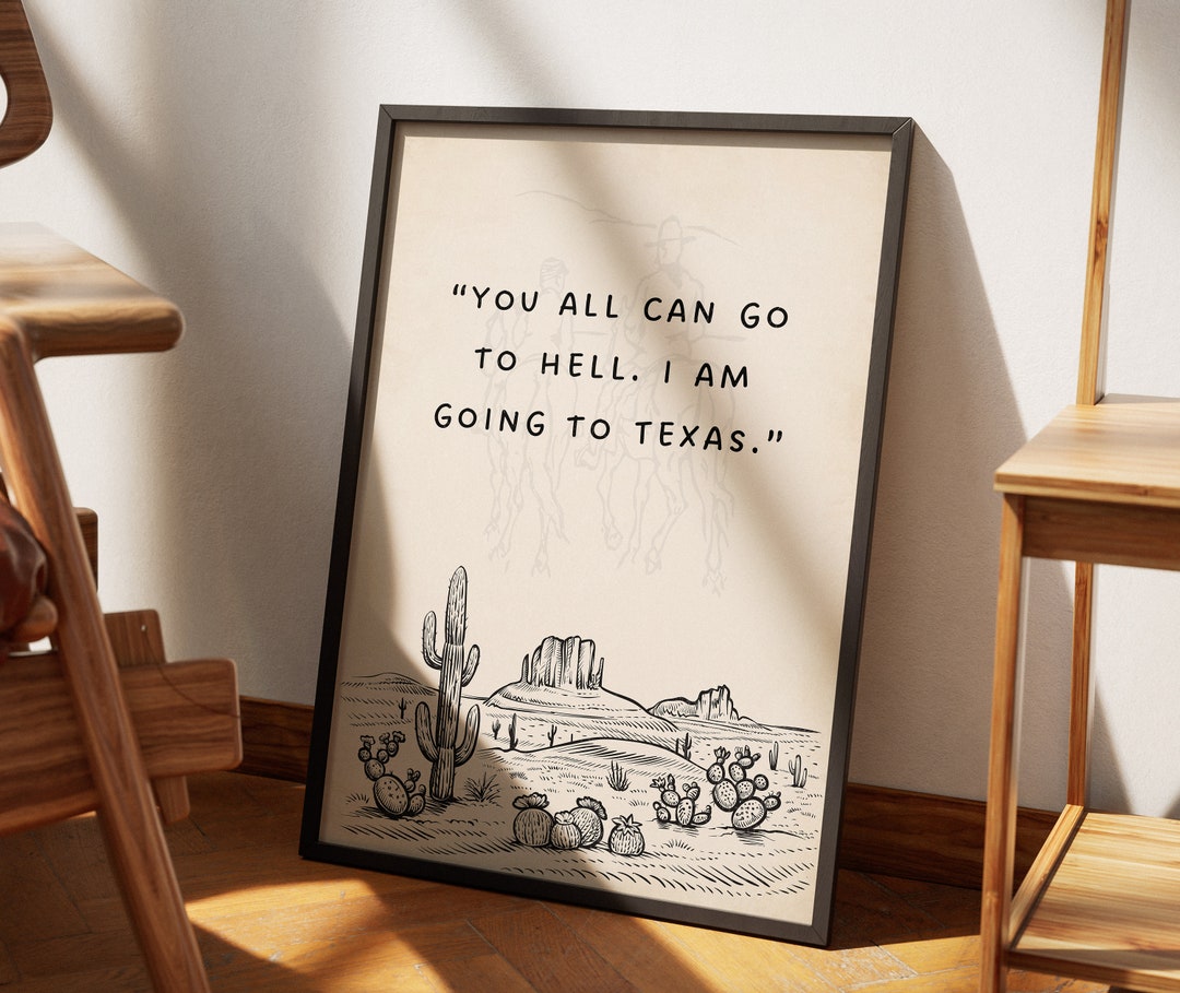 Cowboy Quotes Print Printable Western Wall Art - Etsy