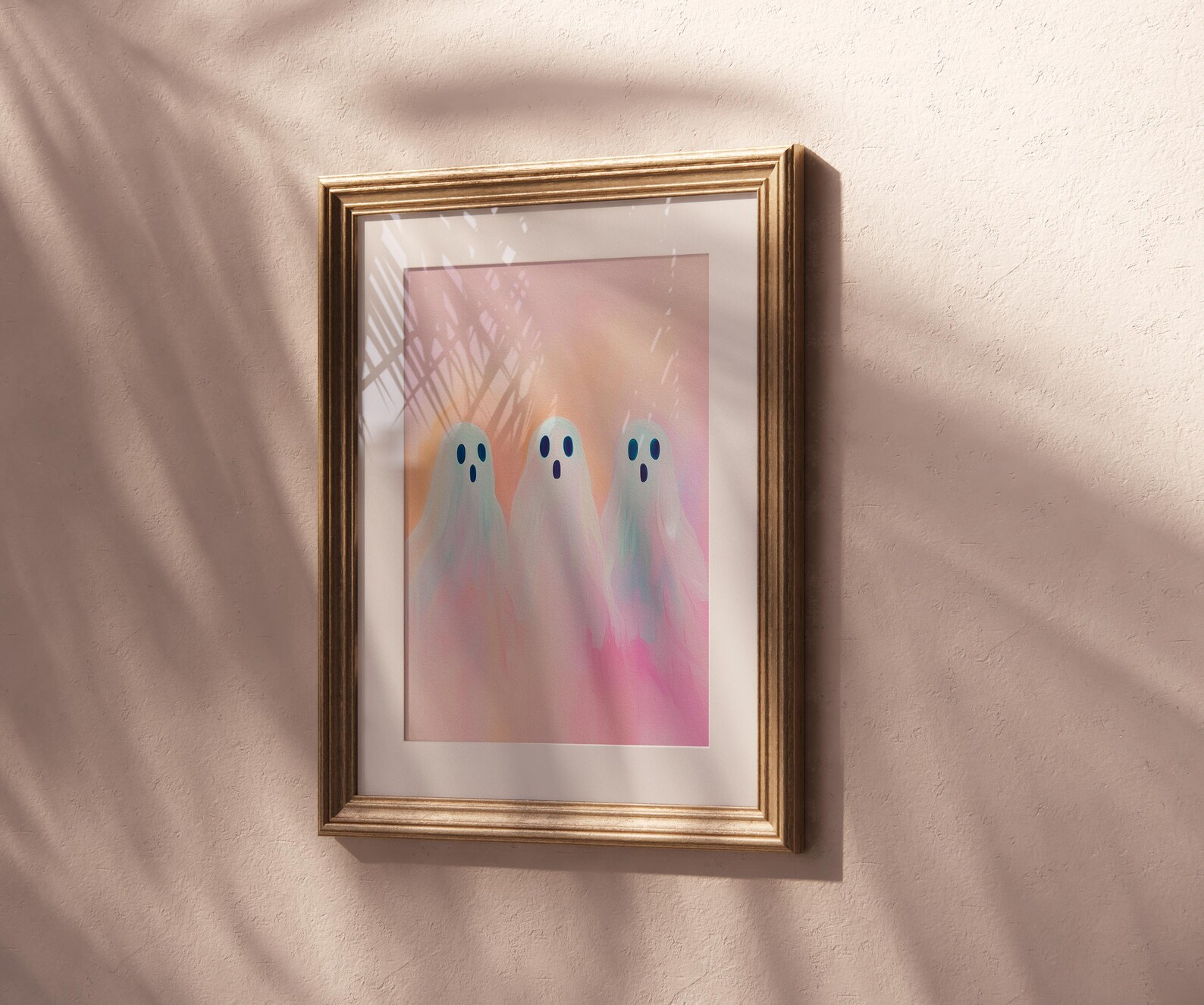 Pastel Ghost Print: Pink Halloween Dorm Decor (digital Download) - Etsy