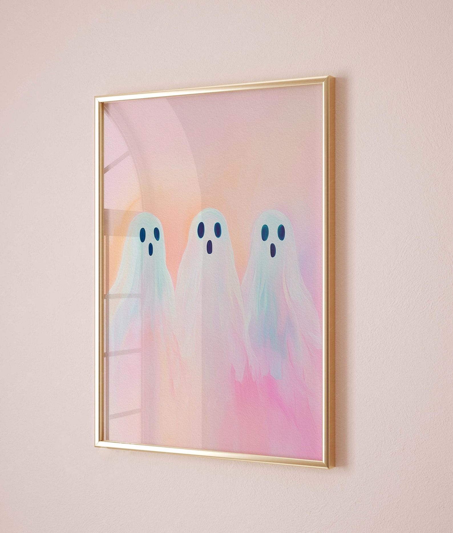 Pastel Ghost Print: Pink Halloween Dorm Decor (digital Download) - Etsy