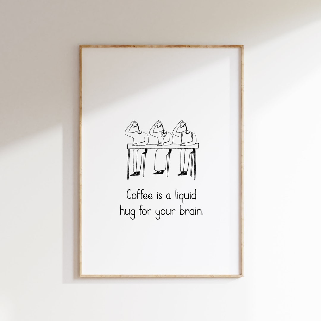 Coffee Lovers Print | Modern Kitchen Decor - Etsy