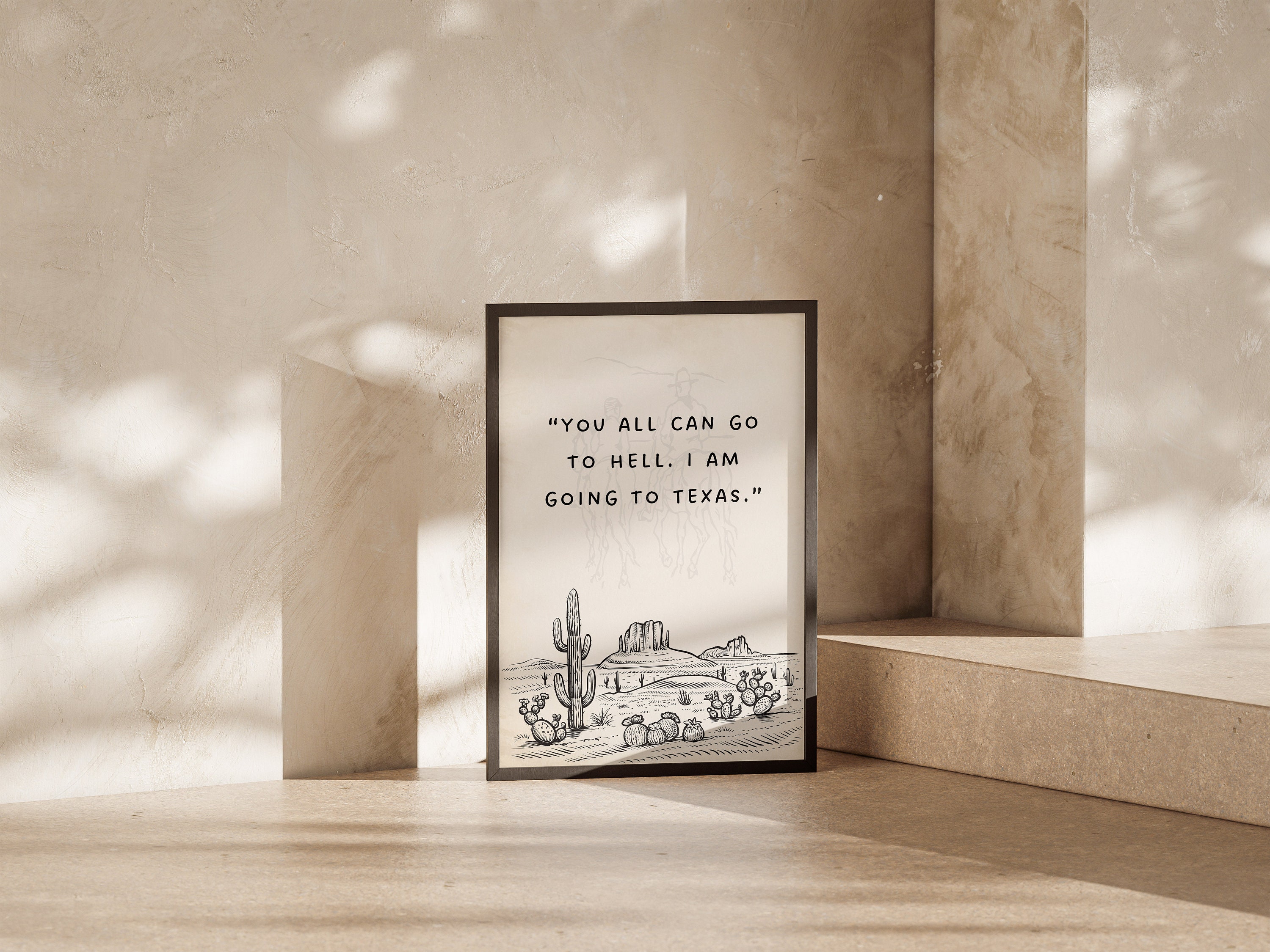 Cowboy Quotes Print Printable Western Wall Art - Etsy
