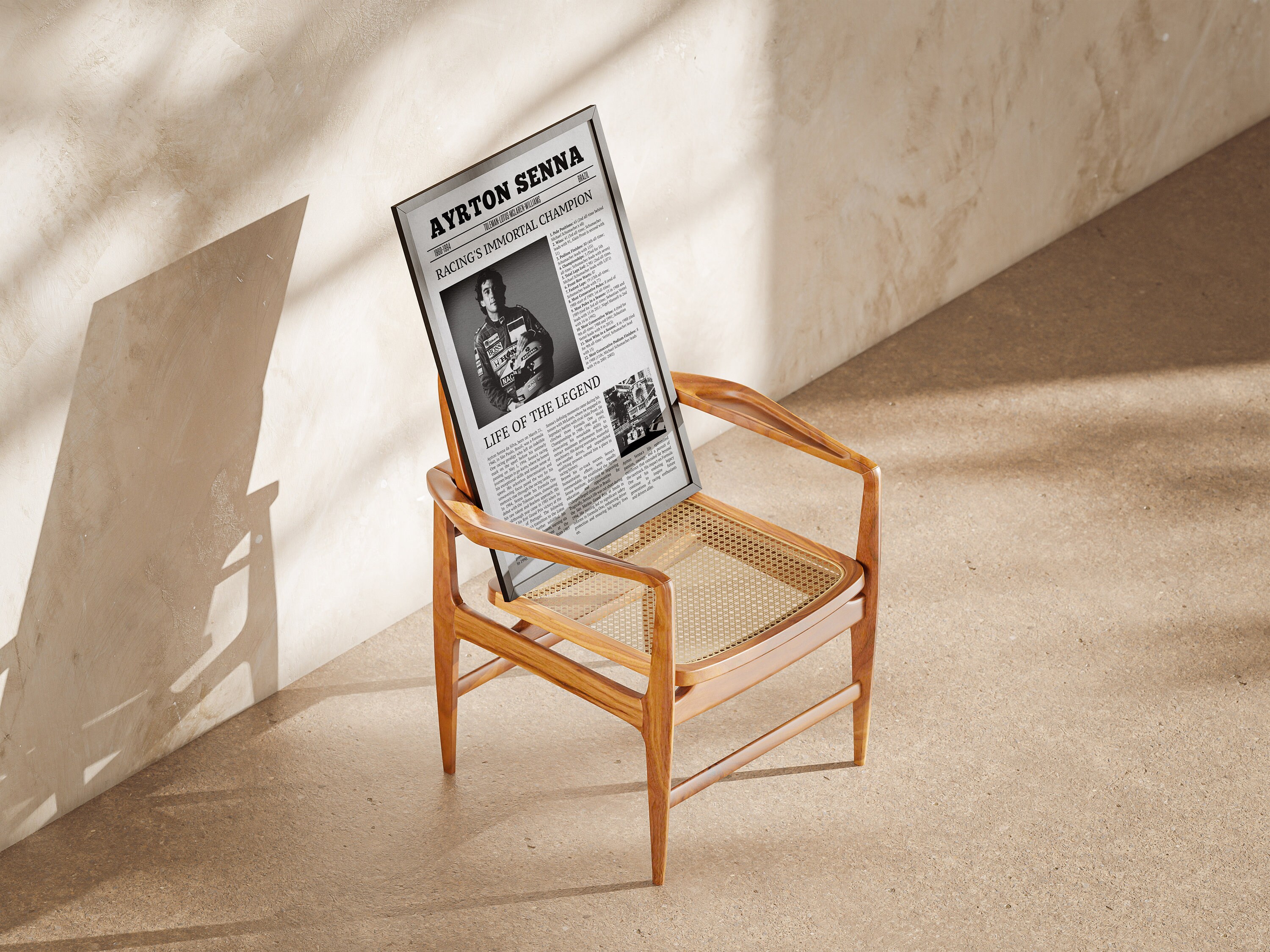 Ayrton Senna Newspaper Print Formula 1 Poster - Etsy