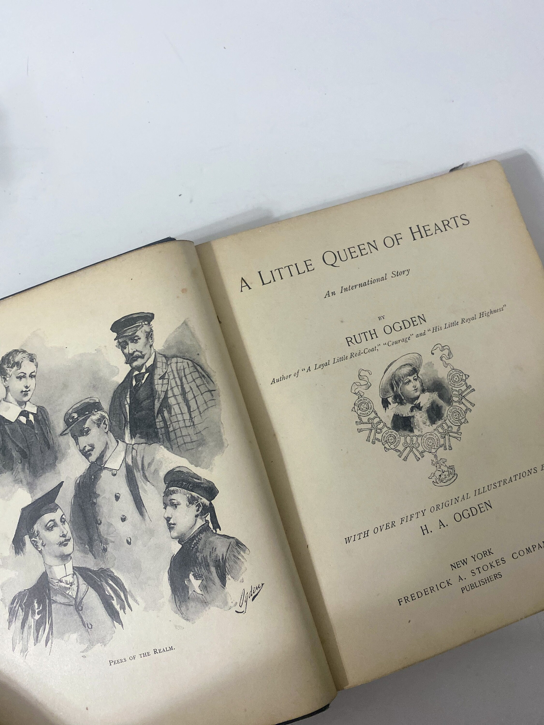 Antique Decorative Book 1893 A Little Queen of Hearts Ruth Ogden Book ...