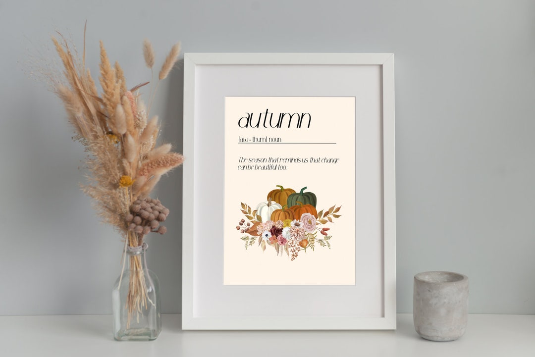 Autumn Vibes Decor Printable Fall Wall Art Digital Print Seasonal ...