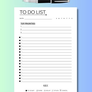 Minimalist to Do List Printable, Productivity Planner, Simple Tasks ...