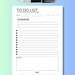 Minimalist to Do List Printable, Productivity Planner, Simple Tasks ...