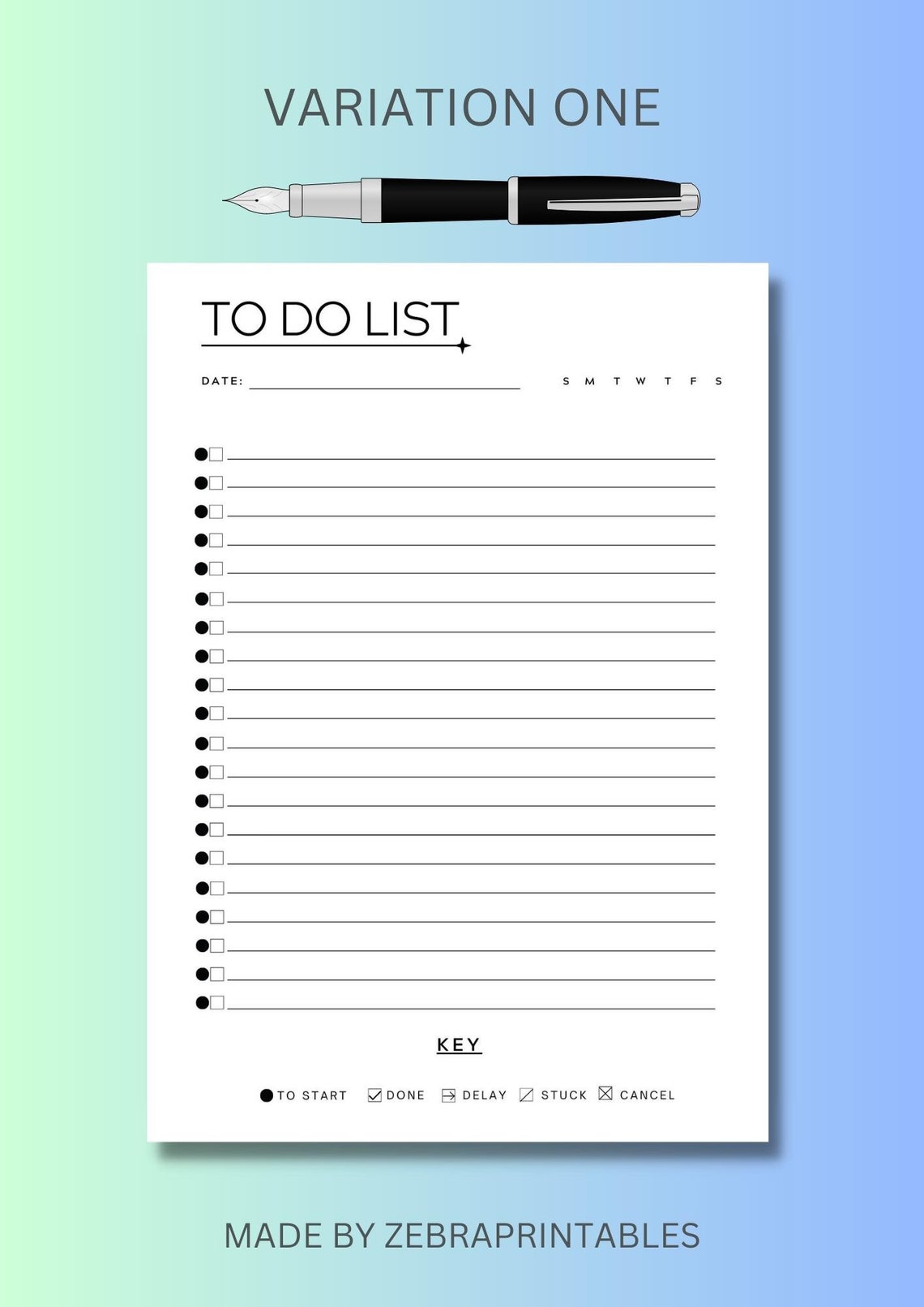 Minimalist to Do List Printable, Productivity Planner, Simple Tasks ...