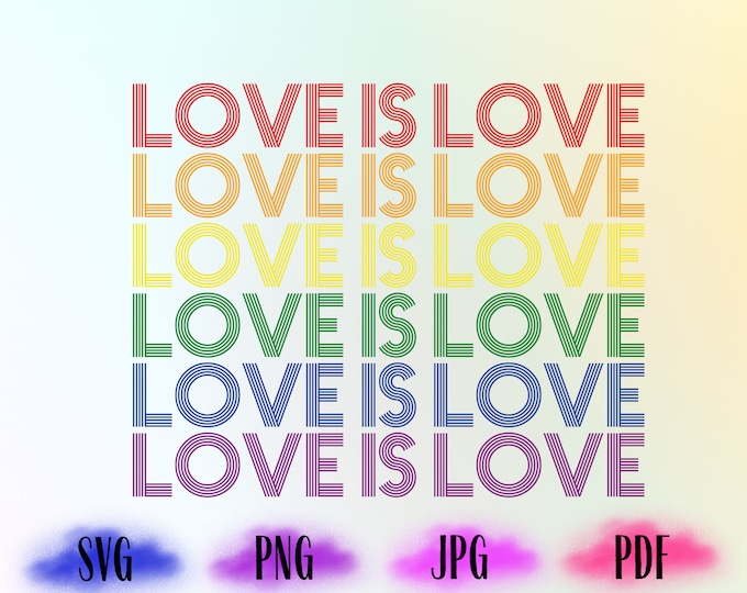 Liebe ist Liebe SVG, Lgbtq SVG, Regenbogen SVG, Gay Pride SVG ...