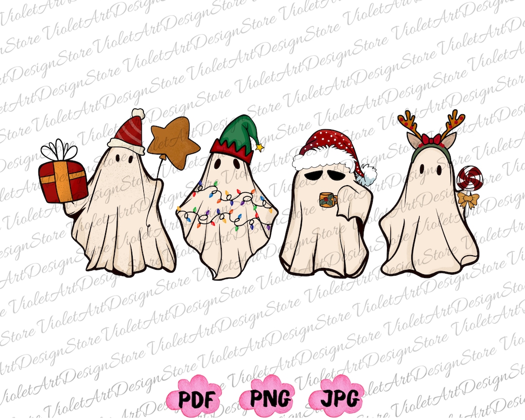 Christmas Ghost Png, Сute Ghost PNG, Christmas Ghost, Christmas Gift ...