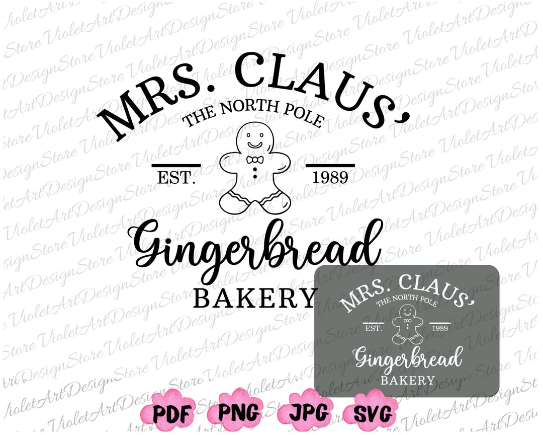 North Pole Gingerbread Bakery Svg Christmas Svg Gingerbread Etsy