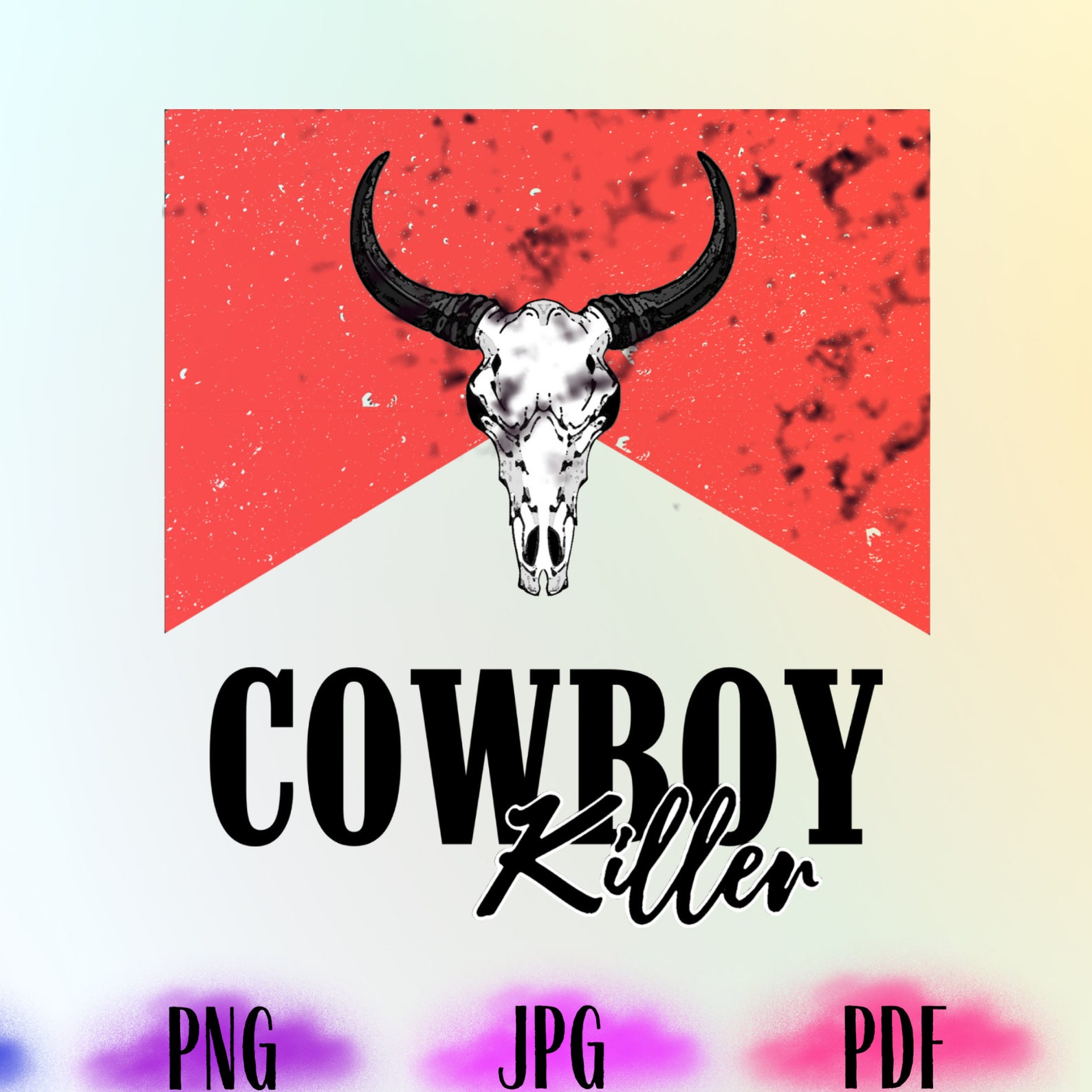 Cowboy Killer PNG File Cow Skull Png Instant Download - Etsy