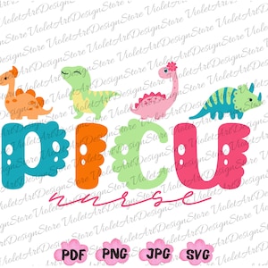 Picu Nurse Png Svg, Pedi Er Nurse Svg,pediatric Nurse Svg,peds Dinoaurs ...